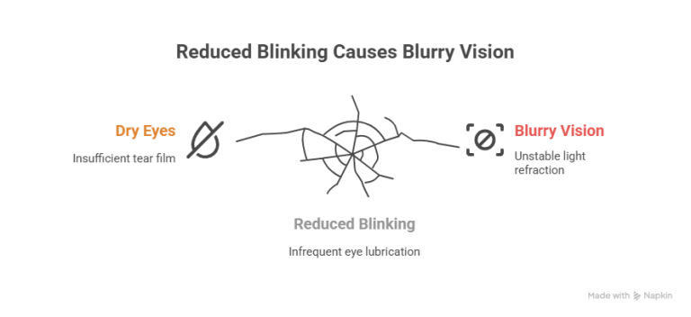 Why does vision get blurry after looking at the screen for long hours ...